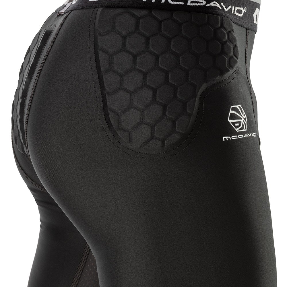 HEX® Basketball Compression Short w/Hip & Tailbone Pads | McDavid