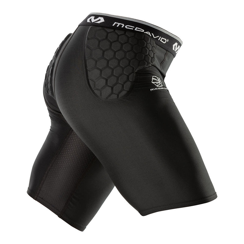 HEX® Basketball Compression Short w/Hip & Tailbone Pads | McDavid