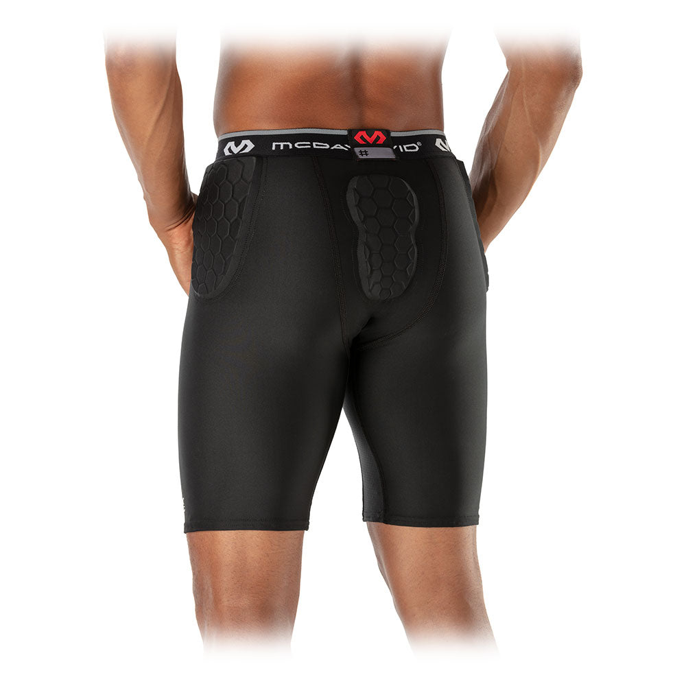 HEX® Basketball Compression Short w/Hip & Tailbone Pads | McDavid